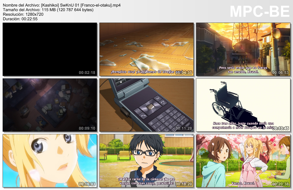 Shigatsu wa Kimi no Uso | HD - VL | Sub Español | Mega - Descargas ...